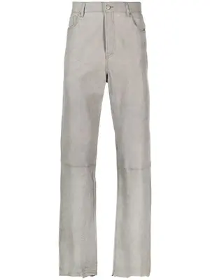 DIESEL® Straight-leg Leather Trousers