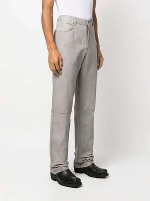 DIESEL® Straight-leg Leather Trousers