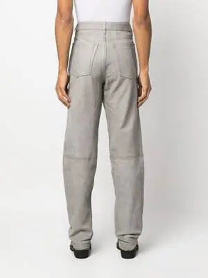 DIESEL® Straight-leg Leather Trousers
