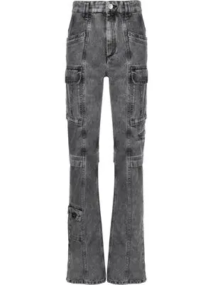 Isabel Marant Étoile Vokayo Straight-leg Cargo Jeans - Grey