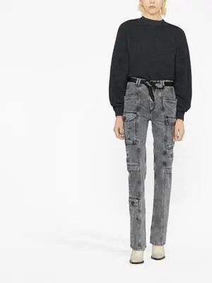 Isabel Marant Étoile Vokayo Straight-leg Cargo Jeans - Grey
