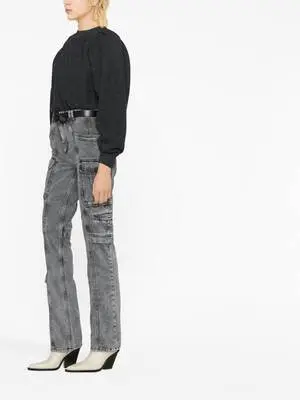 Isabel Marant Étoile Vokayo Straight-leg Cargo Jeans - Grey