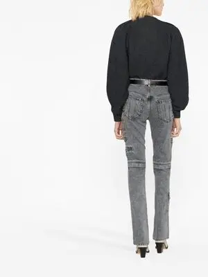 Isabel Marant Étoile Vokayo Straight-leg Cargo Jeans - Grey