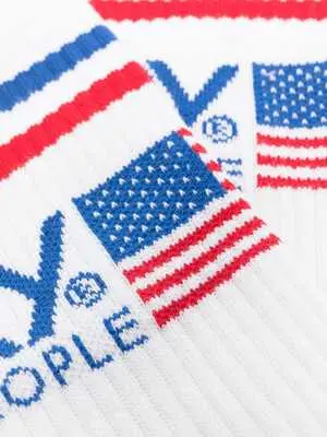 AUTRY Logo-print Ribbed Socks