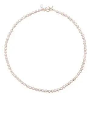DOWER & HALL Sterling Silver Pearl Necklace - White