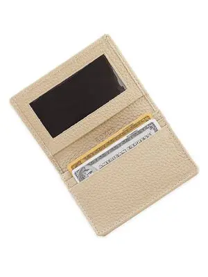 ROYCE NEW YORK Business Card Holder - Taupe