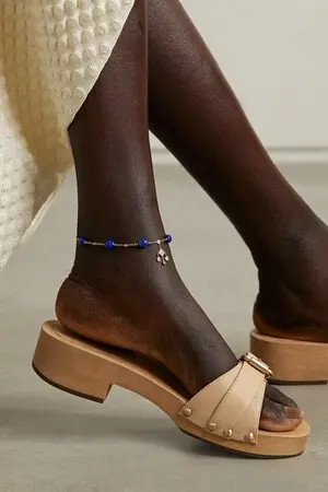 Jacquie Aiche Shaker 14-karat Gold, Diamond And Lapis Lazuli Anklet