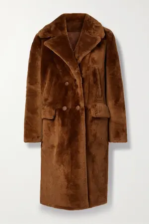 YVES SALOMON Double-breasted Shearling Coat