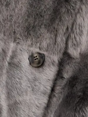 YVES SALOMON Double-breasted Shearling Coat - Green