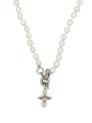 VIVIENNE WESTWOOD Orb-detail Pearl Necklace - White