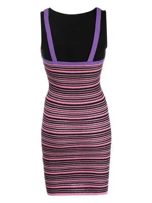 CORMIO Striped Cotton-silk-cashmere Bodycon Dress