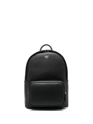 Emporio Armani Logo-print Backpack - Black