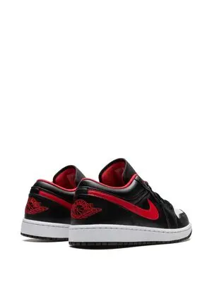 JORDAN Air 1 Low White Toe Sneakers - Black