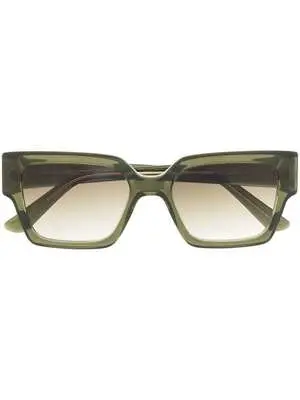 Karl Lagerfeld Logo-print Square-frame Sunglasses - Green