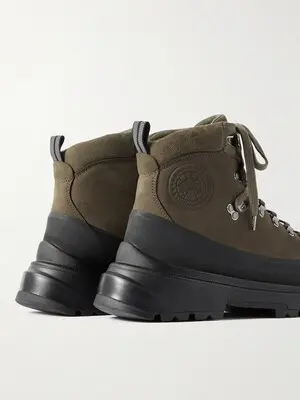 Canada Goose Journey Rubber And Nubuck-trimmed Suede Hiking Boots