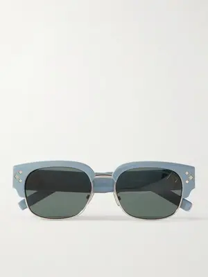 Dior Cd Diamond C1u D-frame Sunglasses - Blue