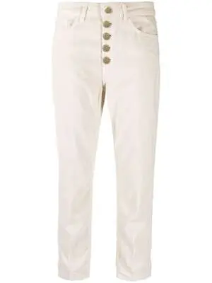 DONDUP Cropped Straight Leg Trousers