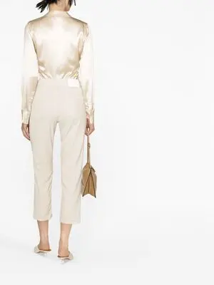 DONDUP Cropped Straight Leg Trousers