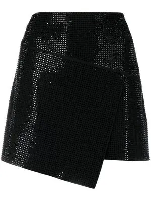 ANDREĀDAMO Crystal-embellished Mini Skirt - Black