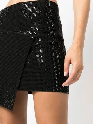 ANDREĀDAMO Crystal-embellished Mini Skirt - Black