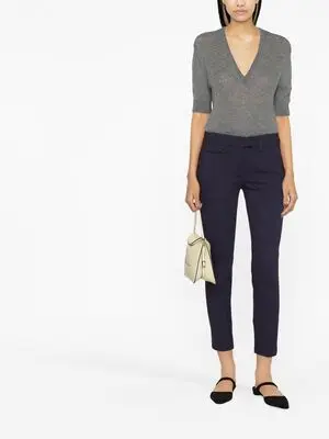 DONDUP Slim-cut Cropped Trousers - Blue