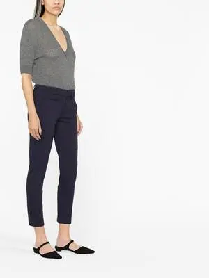 DONDUP Slim-cut Cropped Trousers - Blue