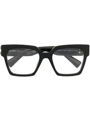 Miu Miu Square Frame Glasses - Black
