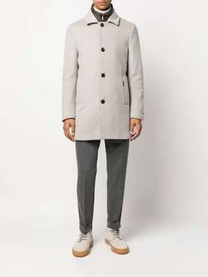 MOORER Single-breasted Wool-cashmere Coat