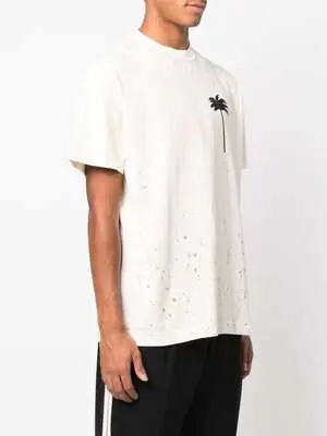 Palm Angels Splatter-effect Logo-print T-shirt