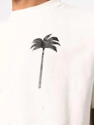 Palm Angels Splatter-effect Logo-print T-shirt