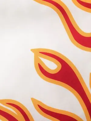 Palm Angels Flame-print Swim Shorts - White