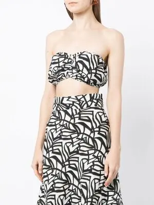 BAMBAH Geometric-print Bandeau Top