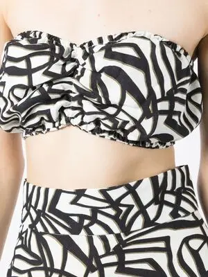 BAMBAH Geometric-print Bandeau Top