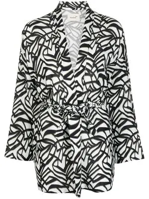 BAMBAH Geometric-print Wrap Blouse