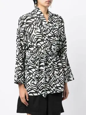 BAMBAH Geometric-print Wrap Blouse