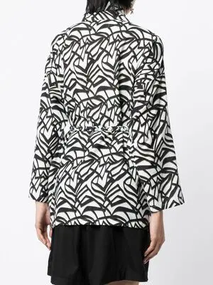 BAMBAH Geometric-print Wrap Blouse