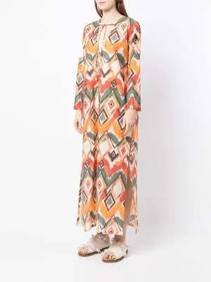 BAMBAH Argentina Geometric-print Maxi Dress