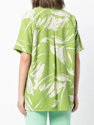 BAMBAH Short Sleeve Floral Print Shirt