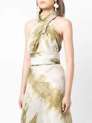 BAMBAH Tie-dye Halterneck Top