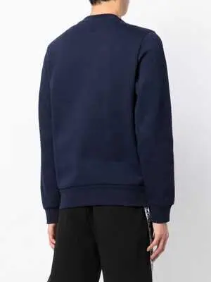Lacoste Classic Logo-patch Cotton Sweatshirt - Blue