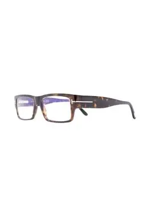 TOM FORD Tortoiseshell-effect Rectangle-frame Glasses
