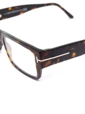 TOM FORD Tortoiseshell-effect Rectangle-frame Glasses