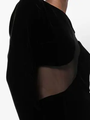 TOM FORD Mesh-panelled Velvet Gown