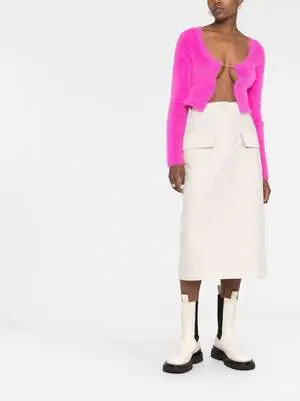 Jacquemus La Maille Logo-charm Cardigan - Pink