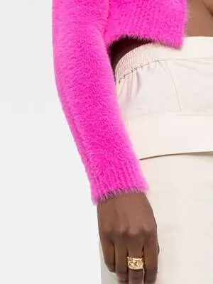 Jacquemus La Maille Logo-charm Cardigan - Pink