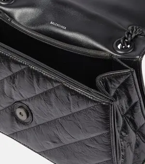 Balenciaga Crush Medium Shoulder Bag - Black