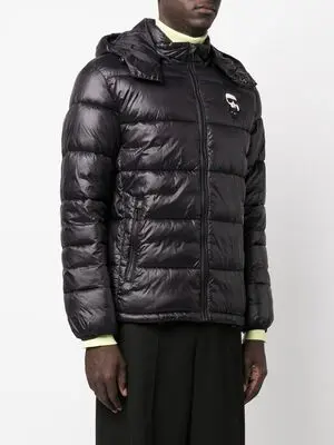 Karl Lagerfeld Logo-patch Hooded Puffer Jacket