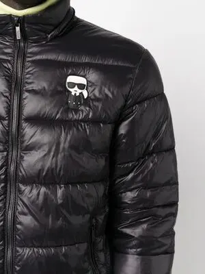 Karl Lagerfeld Logo-patch Hooded Puffer Jacket