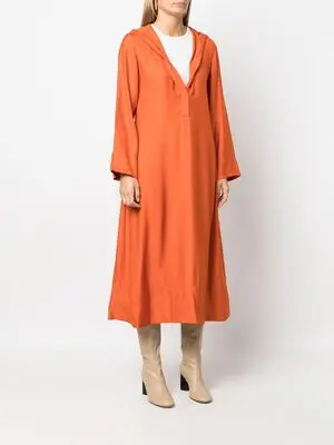 Colville V-neck Hooded Dress