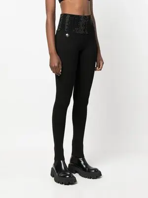 Philipp Plein Crystal-embellished Leggings